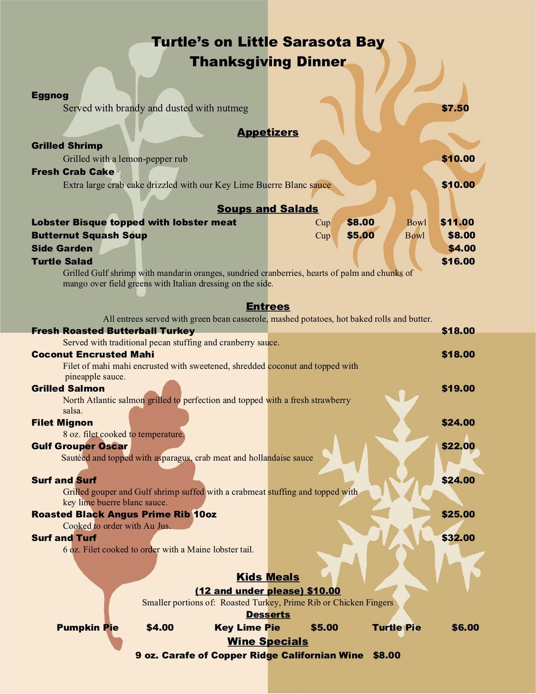 Best Family Restaurant in Sarasota | Turtle’s on Little Sarasota Bay